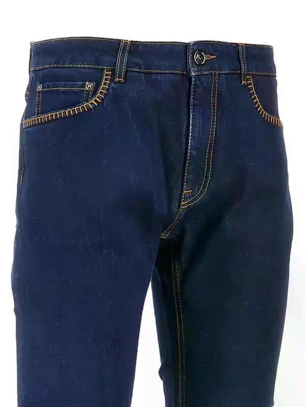 Etro Straight Leg Jeans With Contrast Stitching