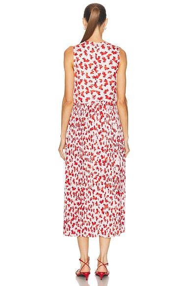 JIL SANDER Printed Taffeta Midi Dress