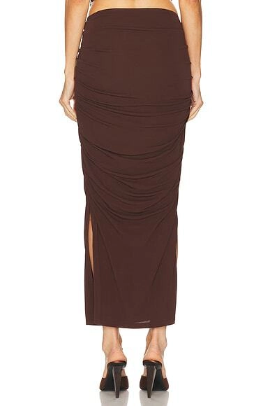 Cult Gaia Dany Ruched Maxi Skirt - Java