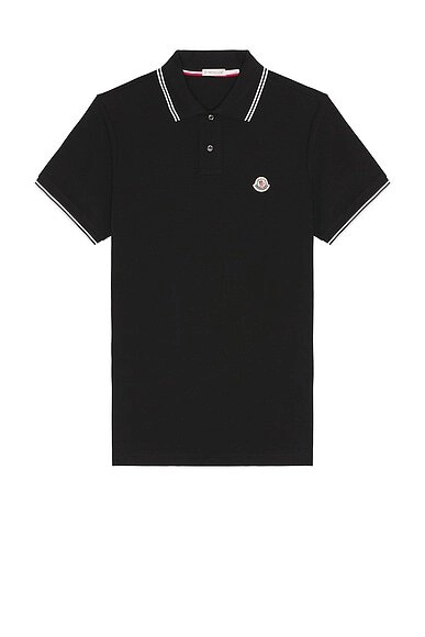 Moncler Short Sleeve Polo - Black