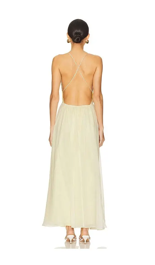 Bardot Arletha Halter Maxi Dress - Lemon