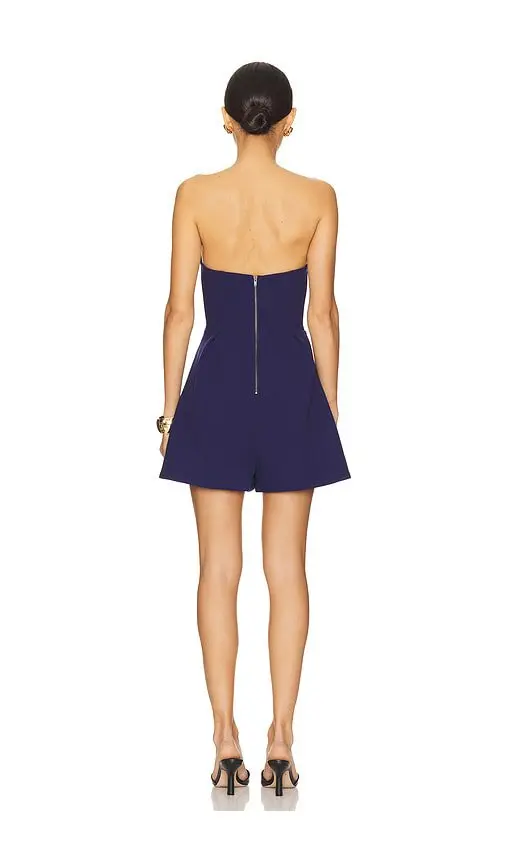 Bardot Karoline Strapless Playsuit - Navy