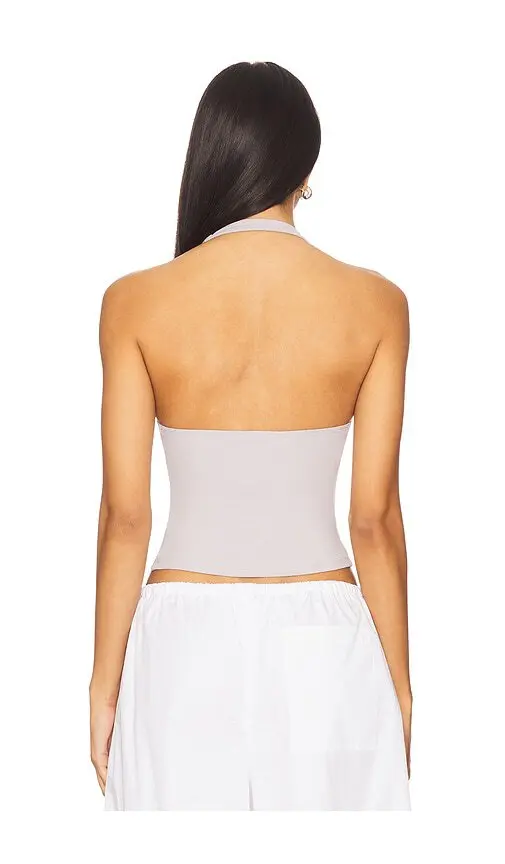 Free People X Intimately Fp Still Here Halter Top - Grey