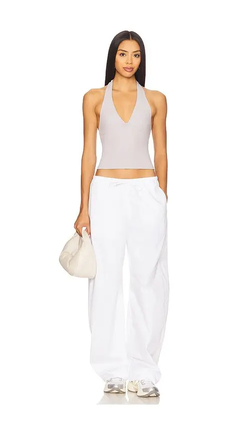 Free People X Intimately Fp Still Here Halter Top - Grey