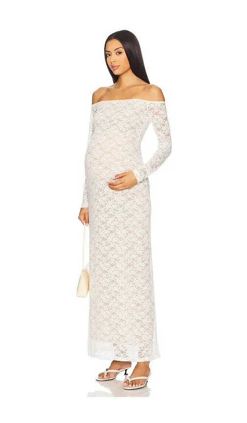 BUMPSUIT Off The Shoulder Lace Dress - Ivory