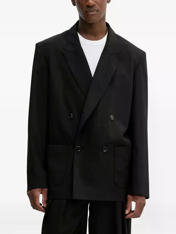 Nanushka Double-breasted Patch-pocket Blazer