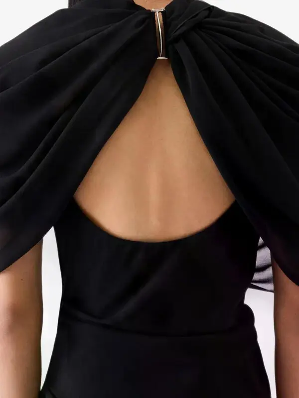 Jacquemus The Castagna Draped Mini Dress - Black