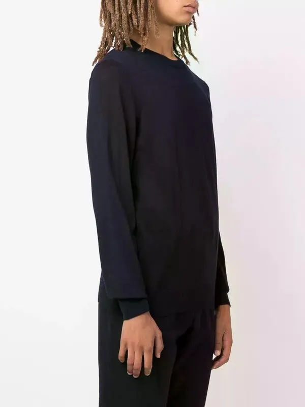 BOSS Crewneck Virgin Wool Jumper - Blue