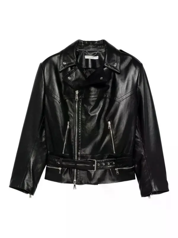 Alessandra Rich Leather Biker Jacket