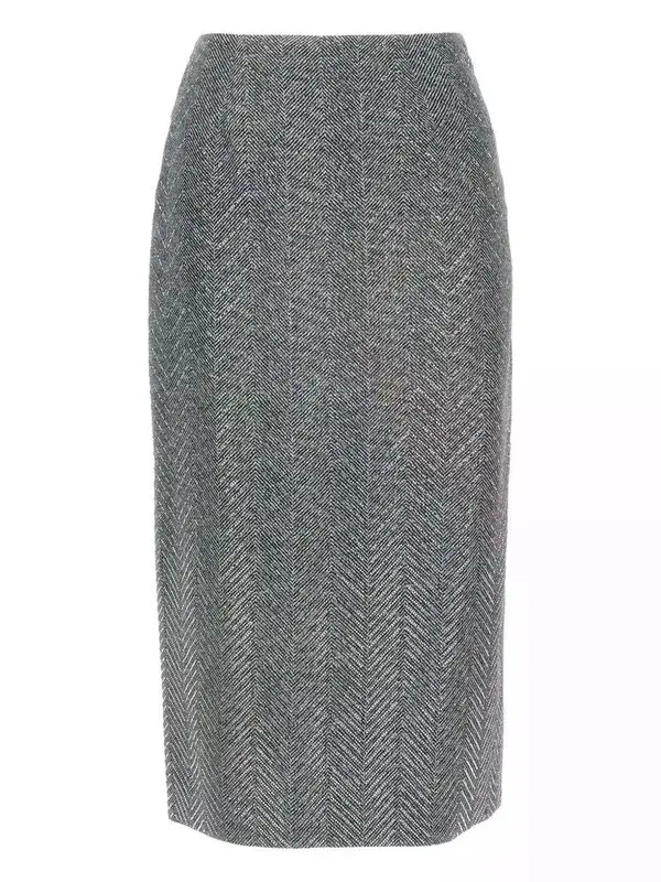 Ermanno Scervino Embellished Pencil Skirt - Grey