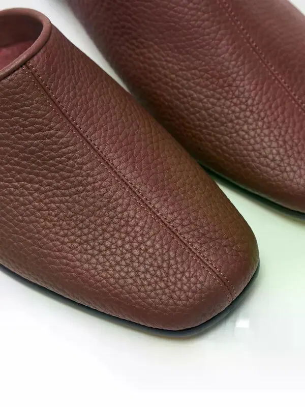 12 STOREEZ Square-toe Leather Mules