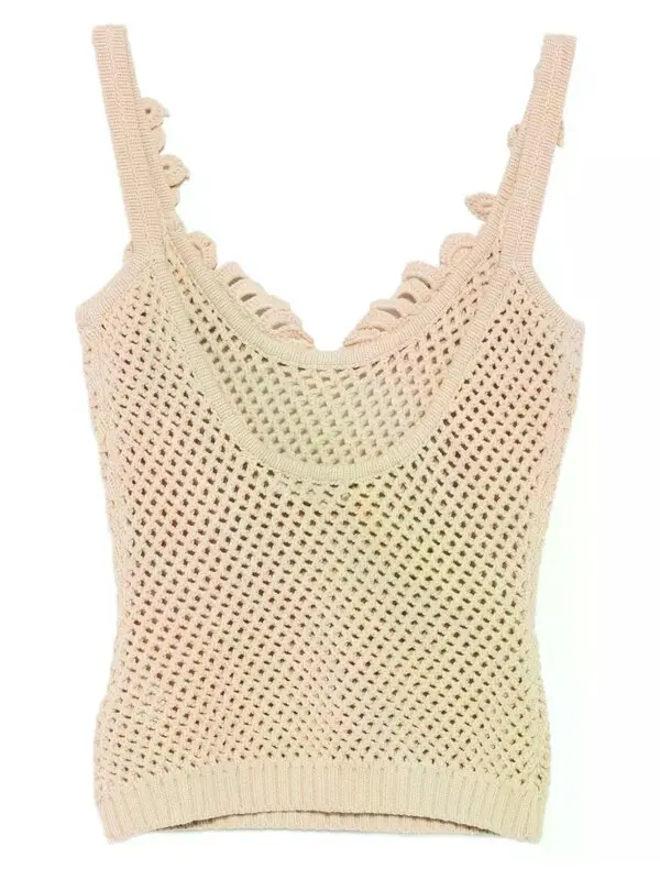 Elie Saab Embellished Mesh Top
