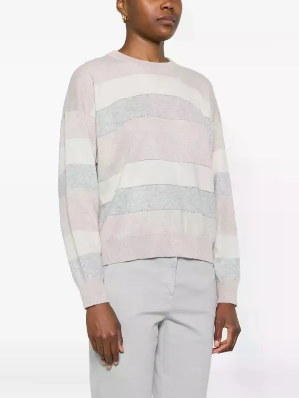 Peserico Striped Crew Neck Sweater