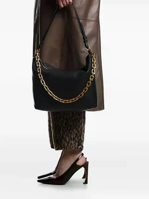 Emporio Armani Medium Leather Tote Bag With Chain Detail