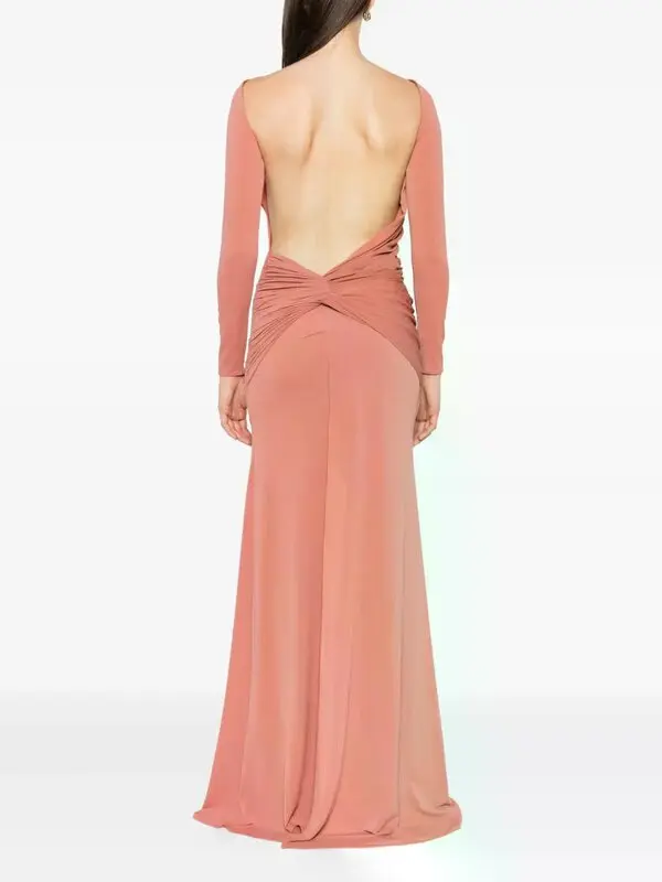 Alex Perry Dusty Rose Long Sleeve Maxi Dress