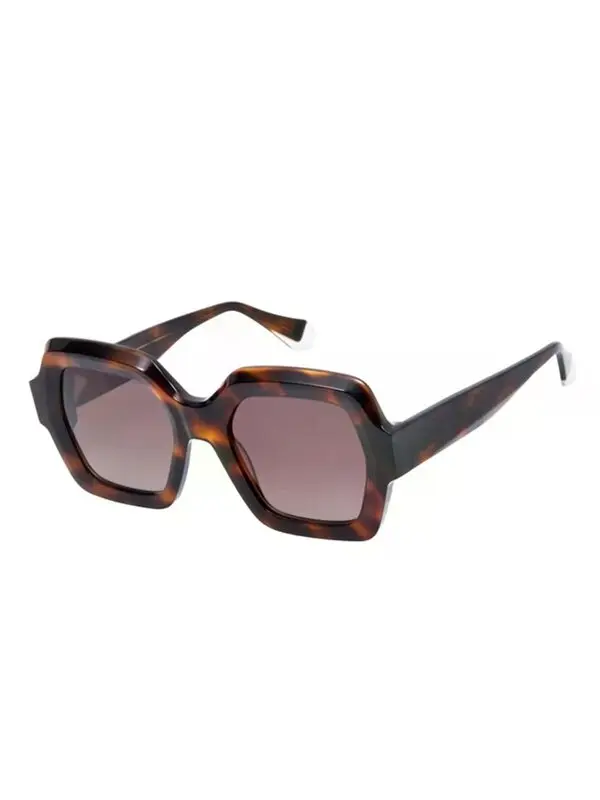 GIGI STUDIOS Geometric Frame Sunglasses - Brown