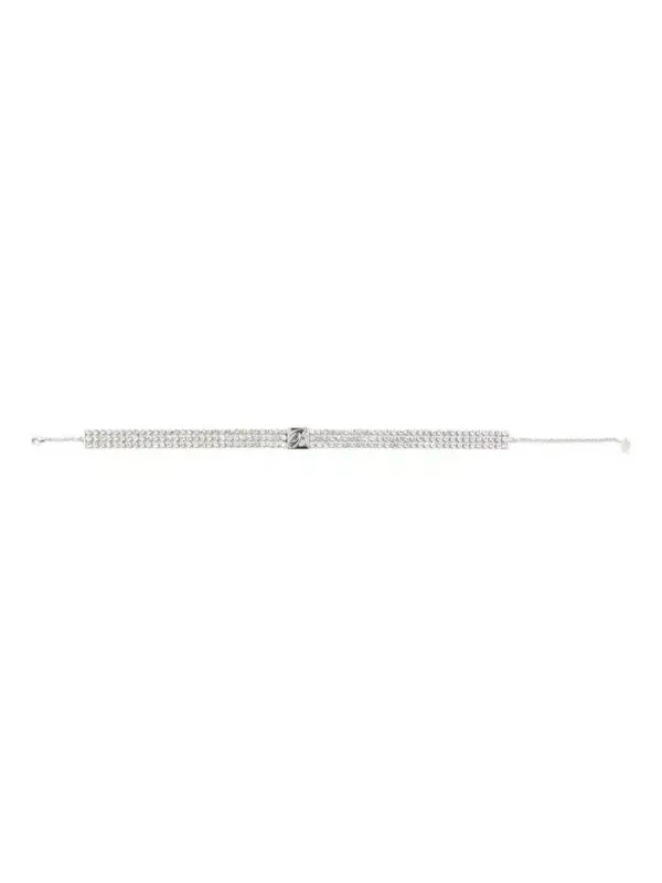Blumarine Crystal Embellished Necklace - Silver