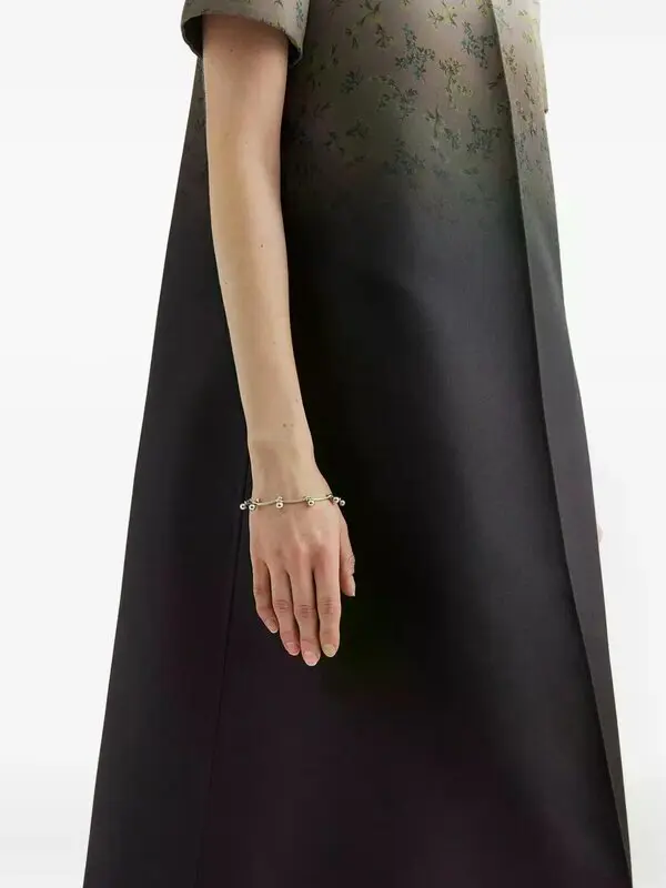 JIL SANDER Silver-toned Beaded Bracelet