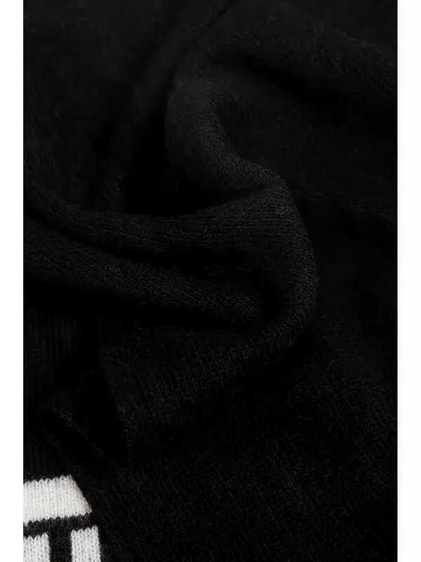 Moschino Intarsia Knit-logo Scarf