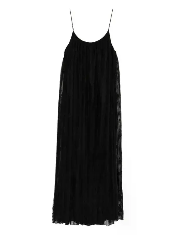 TOTEME Floral Tulle Midi Dress - Black