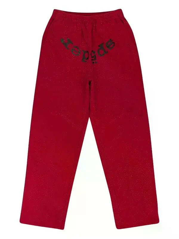 SP5DER Elasticated-waist Trousers - Red
