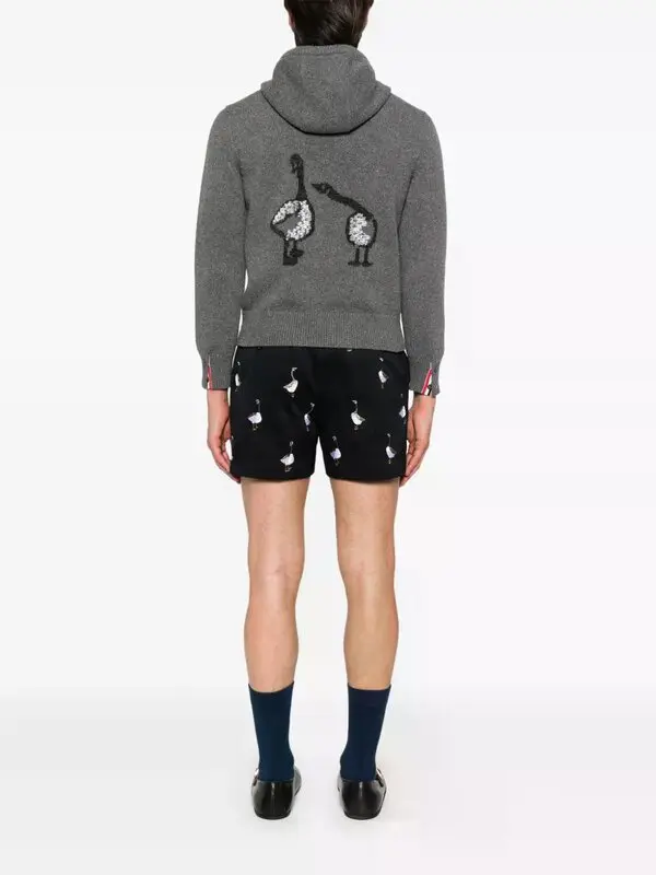 Thom Browne Intarsia Zip-up Hoodie