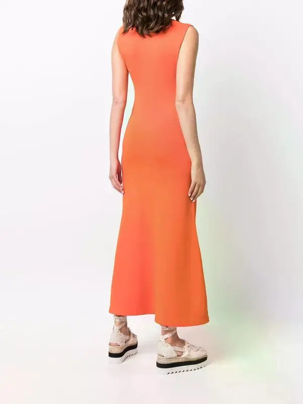 Stella McCartney Square Neck Sleeveless Flared Maxi Dress