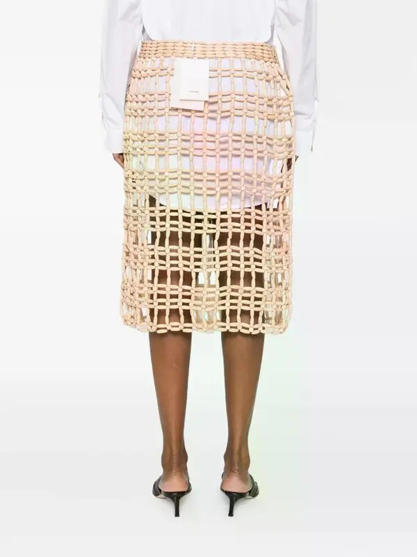 TOTEME Beaded Grid Midi Skirt