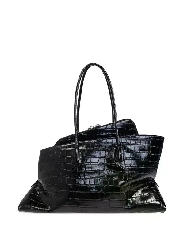 Attico Crocodile-effect Tote Bag - Black