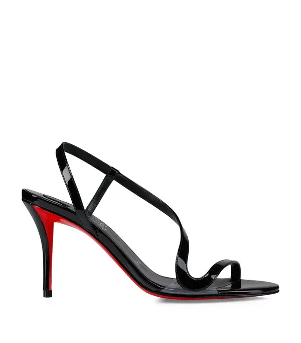 CHRISTIAN LOUBOUTIN Rosa Z Patent Leather Heeled Sandals - Black