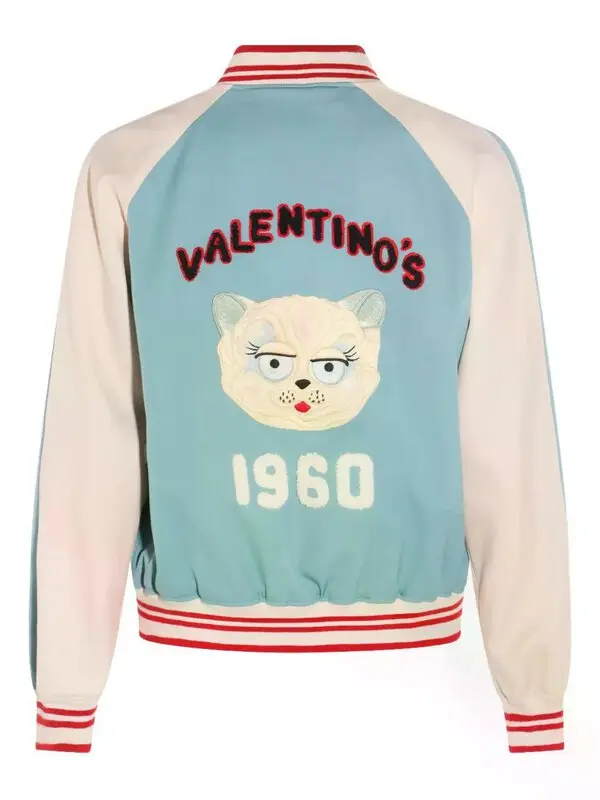 Valentino Garavani Embroidered Cat-motif Bomber Jacket