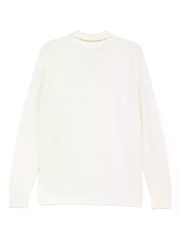 Eleventy Long-sleeves Polo Shirt - White
