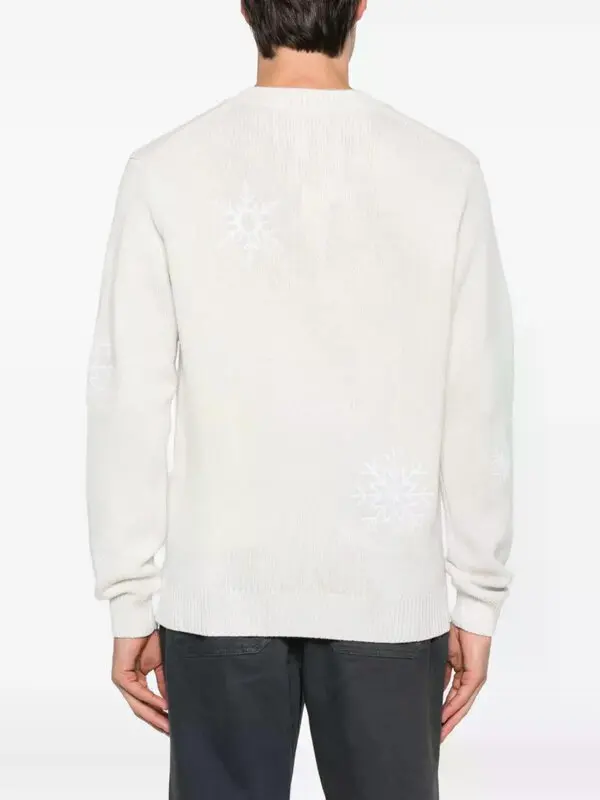Eleventy Snowflake Embroidered Sweater