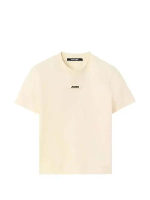 Jacquemus Logo Patch Cotton T-shirt - Neutrals