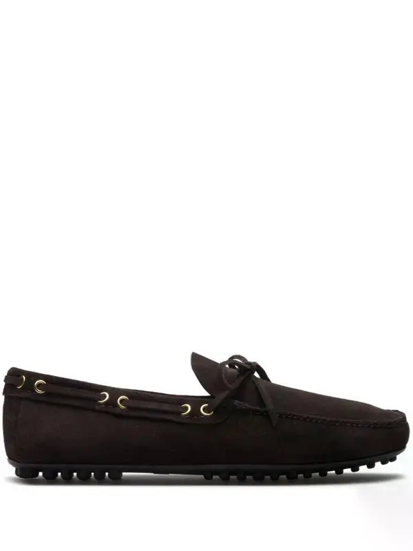 Car Shoe Suede Bow Detail Driving Shoes