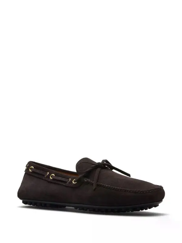 Car Shoe Suede Bow Detail Driving Shoes