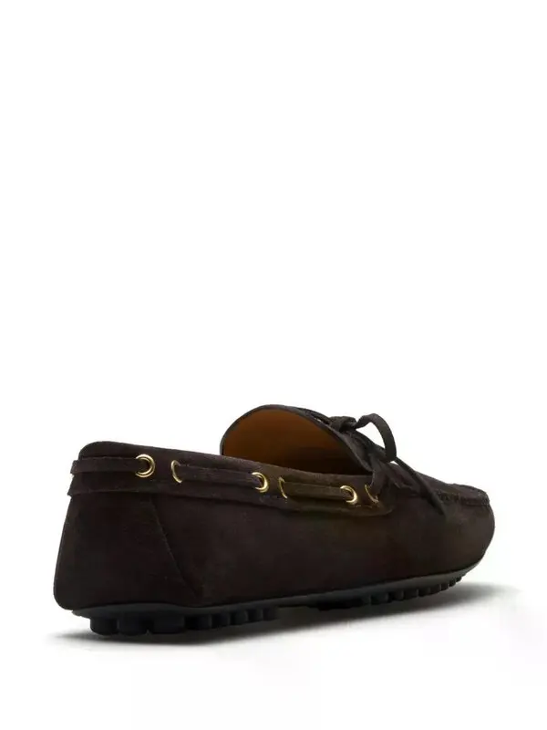Car Shoe Suede Bow Detail Driving Shoes