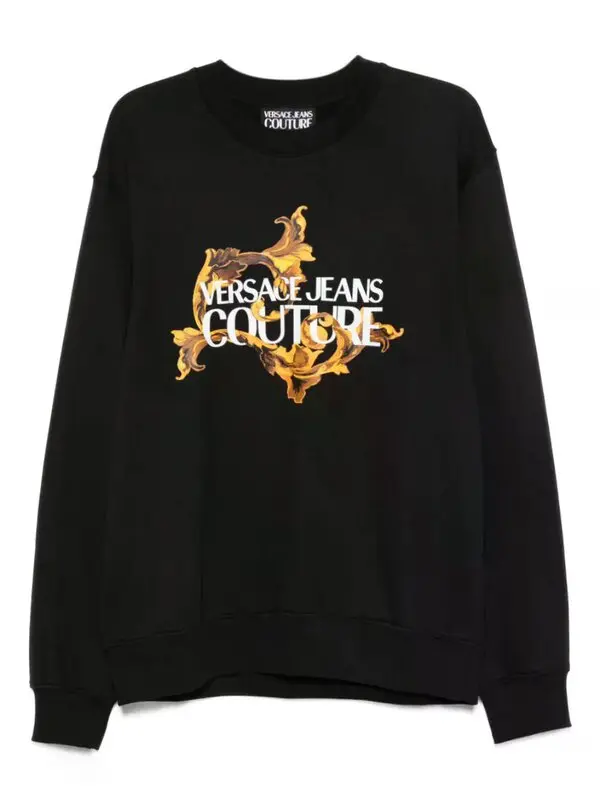 Versace Baroque-print Sweatshirt - Black