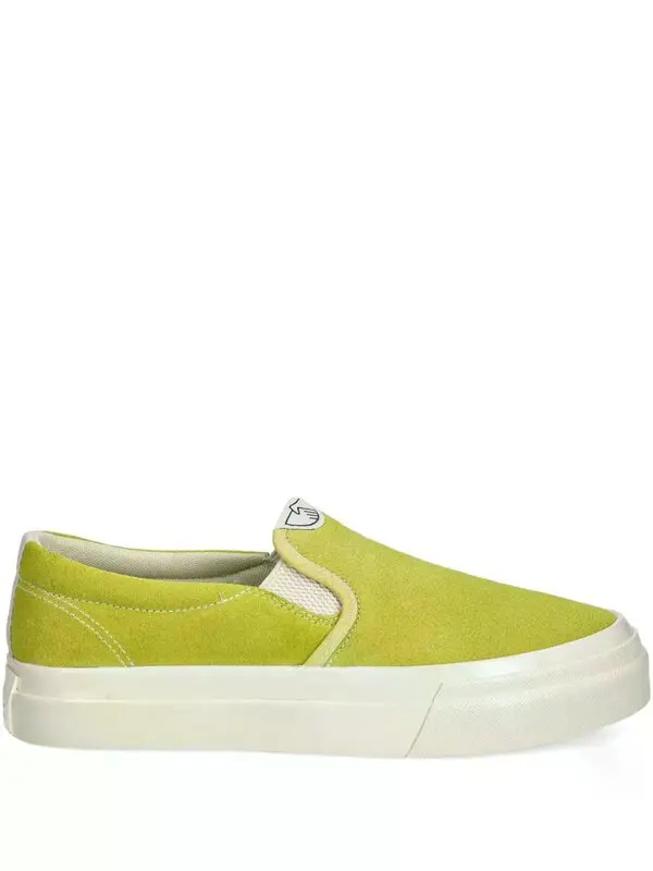 S.W.C STEPNEY WORKERS CLUB Logo Patch Slip-on Sneakers - Green