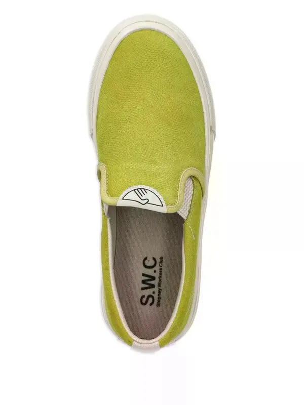 S.W.C STEPNEY WORKERS CLUB Logo Patch Slip-on Sneakers