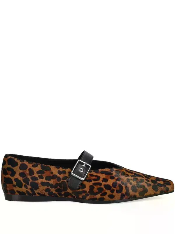 VAGABOND SHOEMAKERS Wioletta Leopard-print Buckled Ballet Flats - Brown