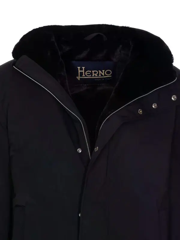 Herno Hooded Parka With Faux Fur Lining