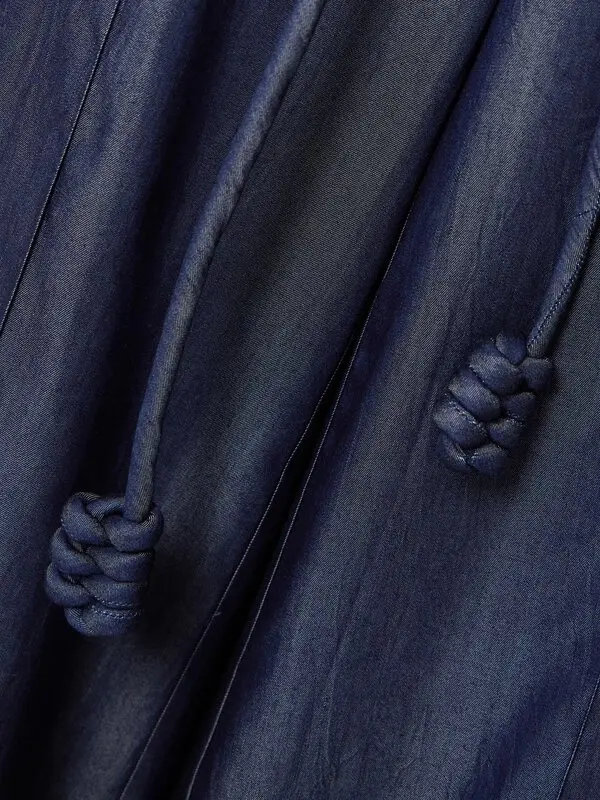 ANDRES OTALORA Belted Tencel Wide-leg Pants