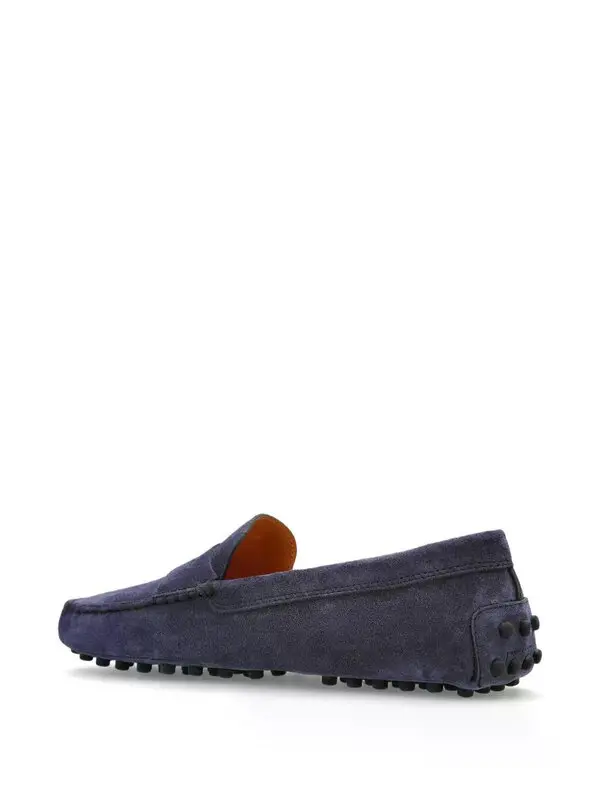 TOD'S Gommino Pebble-textured Suede Loafers