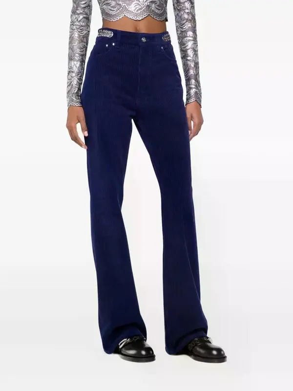 Rabanne Embellished Velvet Trousers
