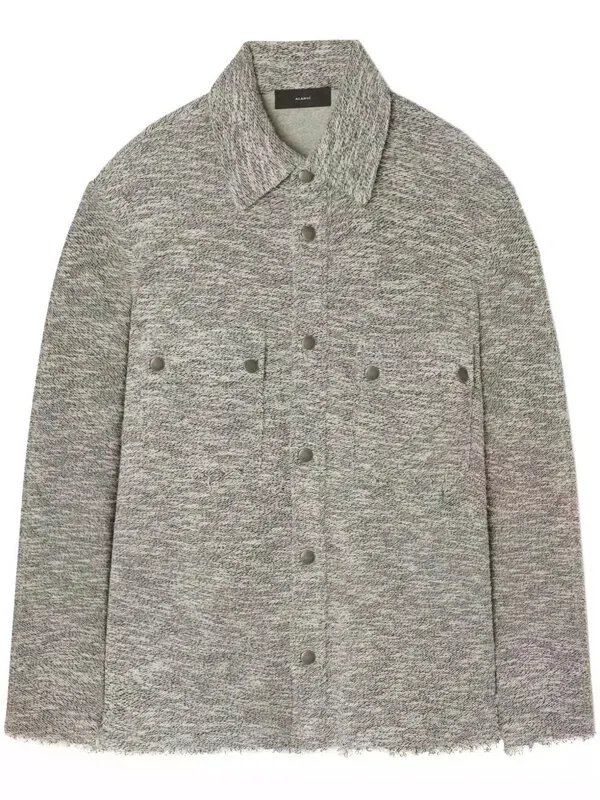 Alanui Raw-edge Mélange Cotton Overshirt