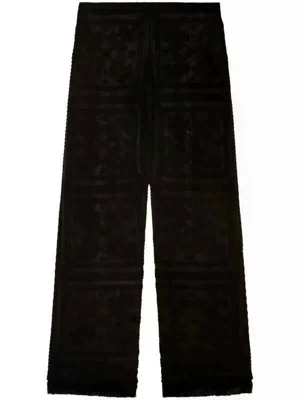 Alanui Kiss The Book Straight-leg Trousers - Black