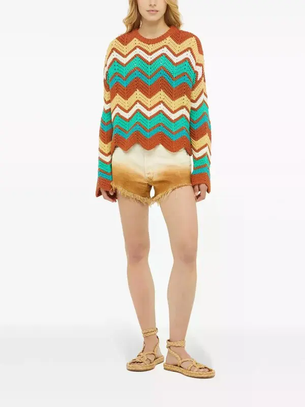 Alanui Kaleidoscopic Chevron Knit Jumper