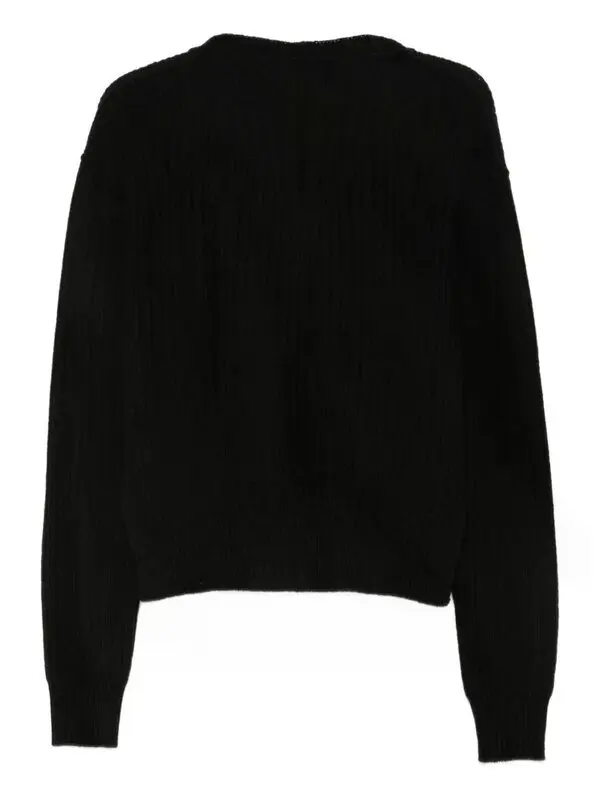Rick Owens Ribbed Wool Jumper - Black