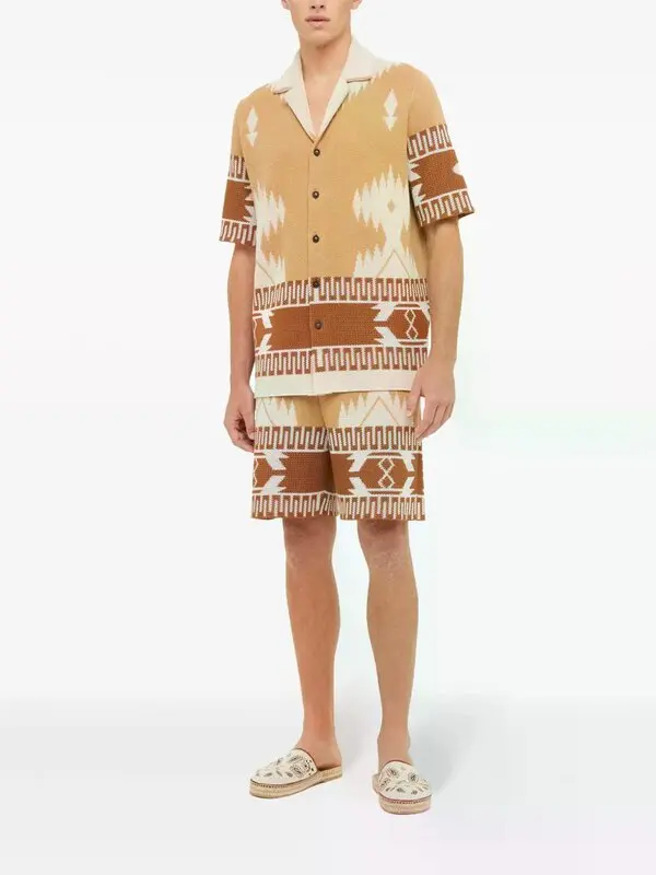 Alanui Icon Jacquard Piqué Shirt - Neutrals